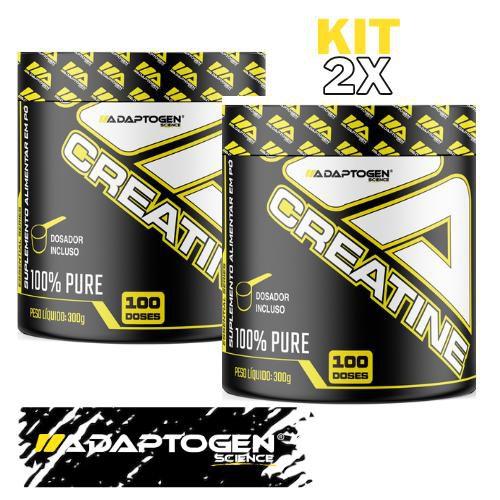 Kit 2x Creatina 100% Pure Adaptogen Science 300g - Creatina - Magazine ...