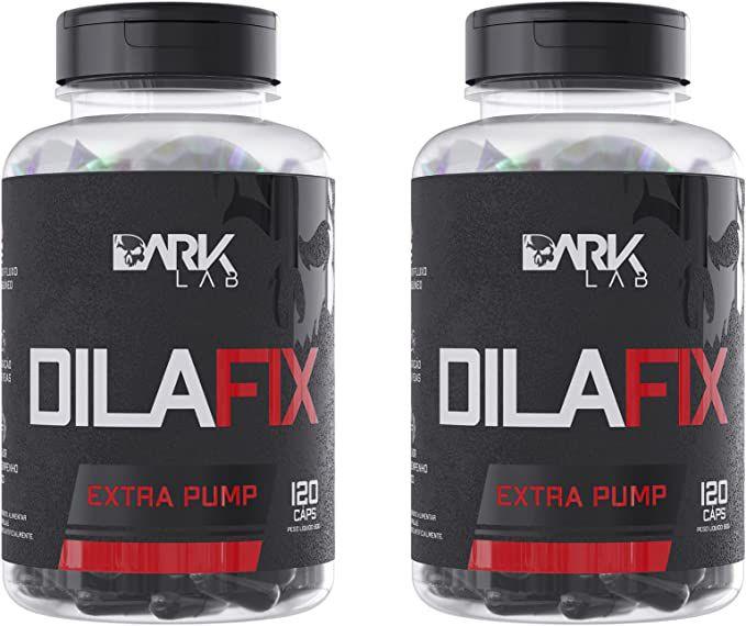 Kit 2x Dilafix Extra Pump Vasodilatador 120 Capsulas Dark Lab ...