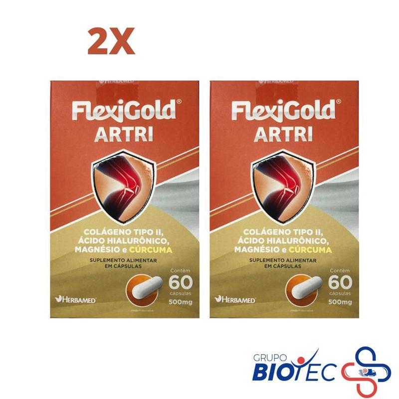 Kit 2X Flexigold Artri Colágeno Tipo 2 - 60 Cápsulas De Vitaminas ...