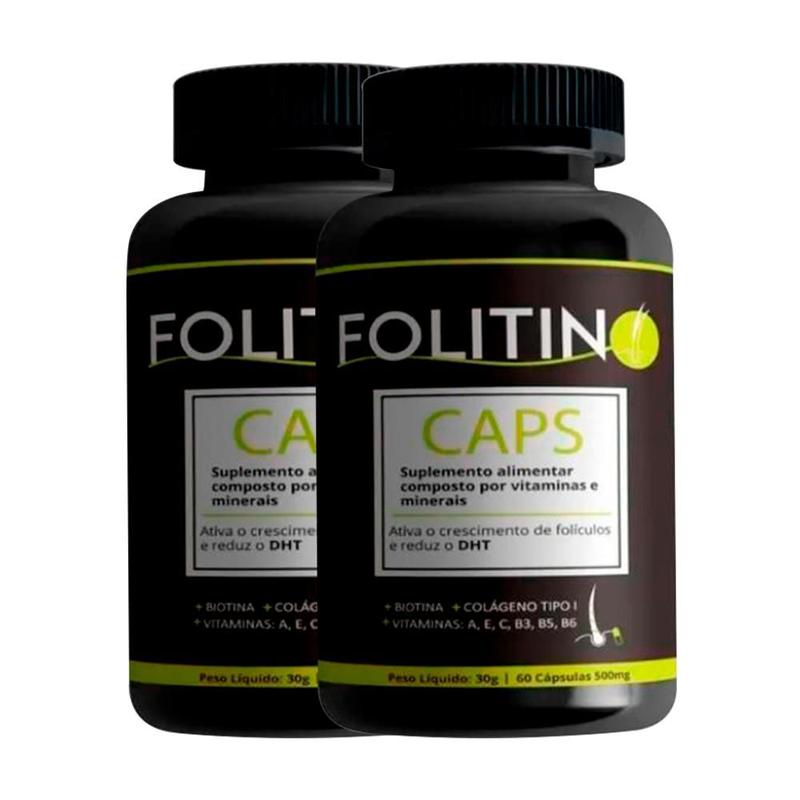 Kit 2x - Folitin Suplemento Alimentar - 60 Caps - Fitoterápicos ...