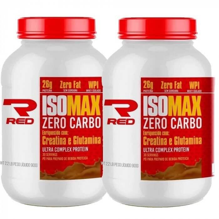 Kit 2x Isomax Whey Isolado Zero Carbo (900g cada) - Red Series - Whey ...