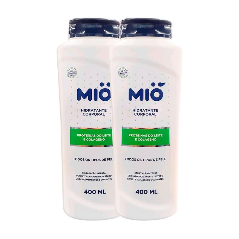 Kit 2X Loção Hidratante Mió Proteínas do Leite e Colágeno 400ml ...