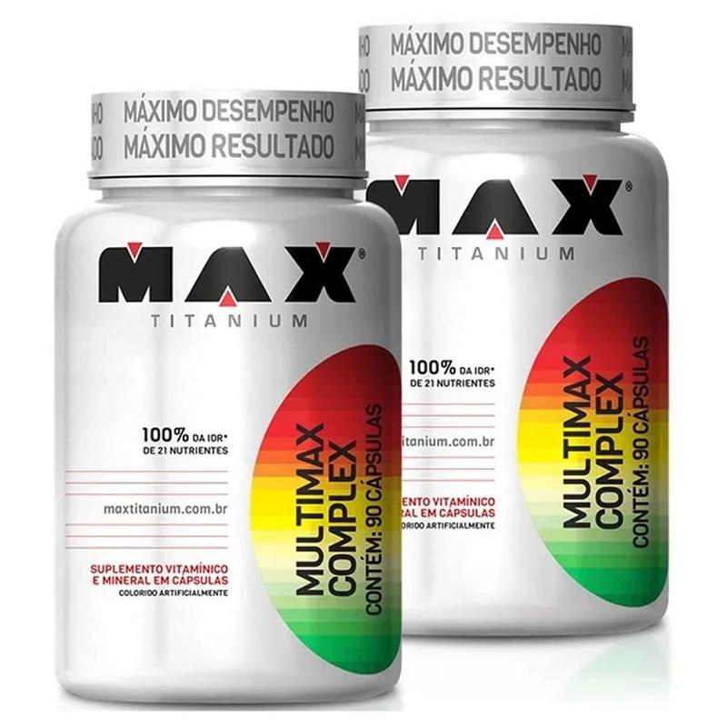 Kit 2x multimax complex 90 capsulas sem sabor - MAX TITANIUM ...