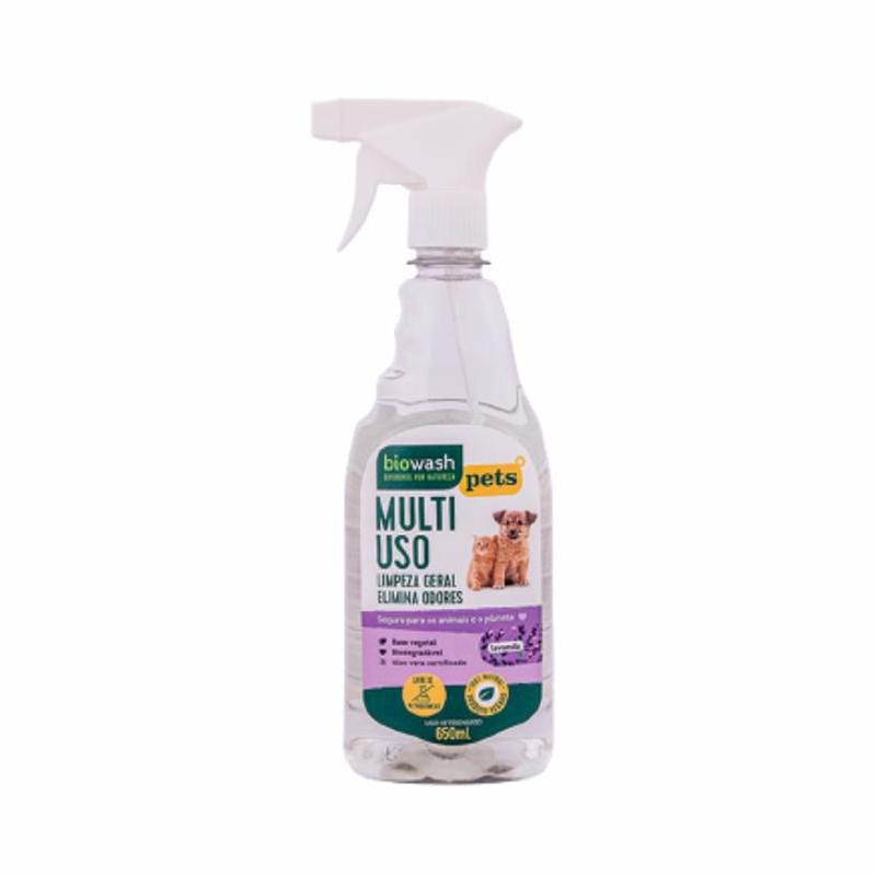 Kit 2X: Multiuso Pets Lavanda Biodegradável Biowash 650ml - Limpador ...
