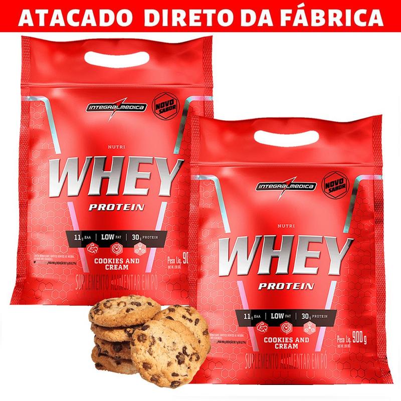 Kit 2x Nutri Whey Protein Integralmédica 900g - Integralmedica - Whey ...