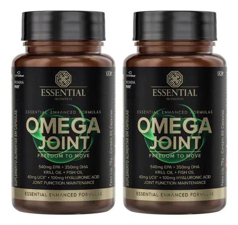 Kit 2X Ômega Joint 60 Cápsulas - Essential Nutrition - Ômega 3 / Óleo ...