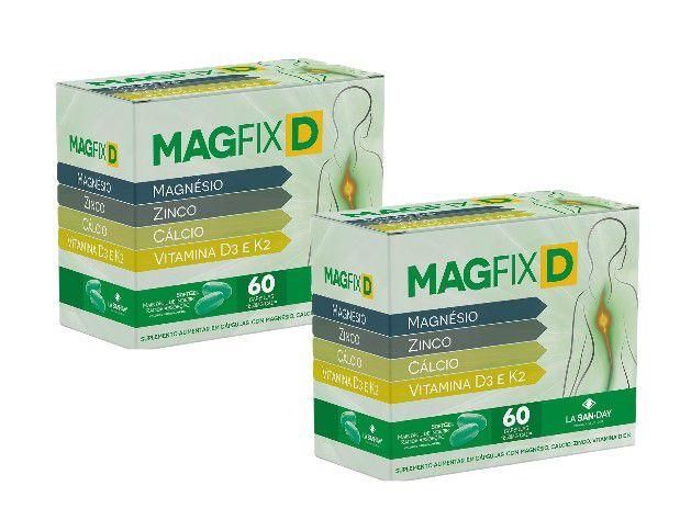 Kit 2x Suplemento Magfix D Com 60 Cápsulas - La San Day - Kit de ...