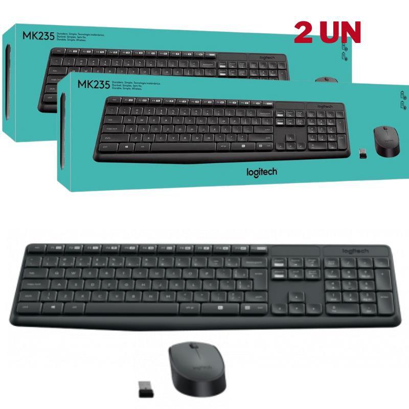 Kit 2x Teclado e Mouse sem fio LOGITECH MK235 - Kit Teclado e Mouse ...
