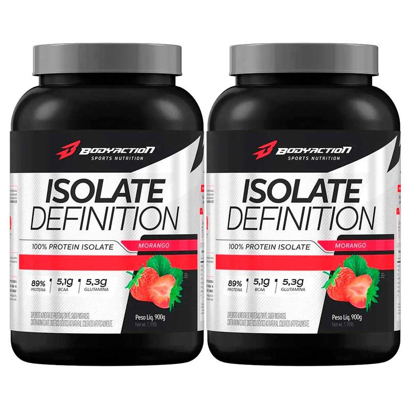 Kit 2x whey isolado isolate definition 900g body action - Whey Protein ...