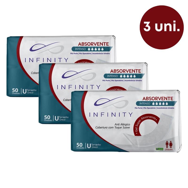 Kit 3 Absorvente Geriátrico Pós Parto Operatório Infinity - Acessórios ...