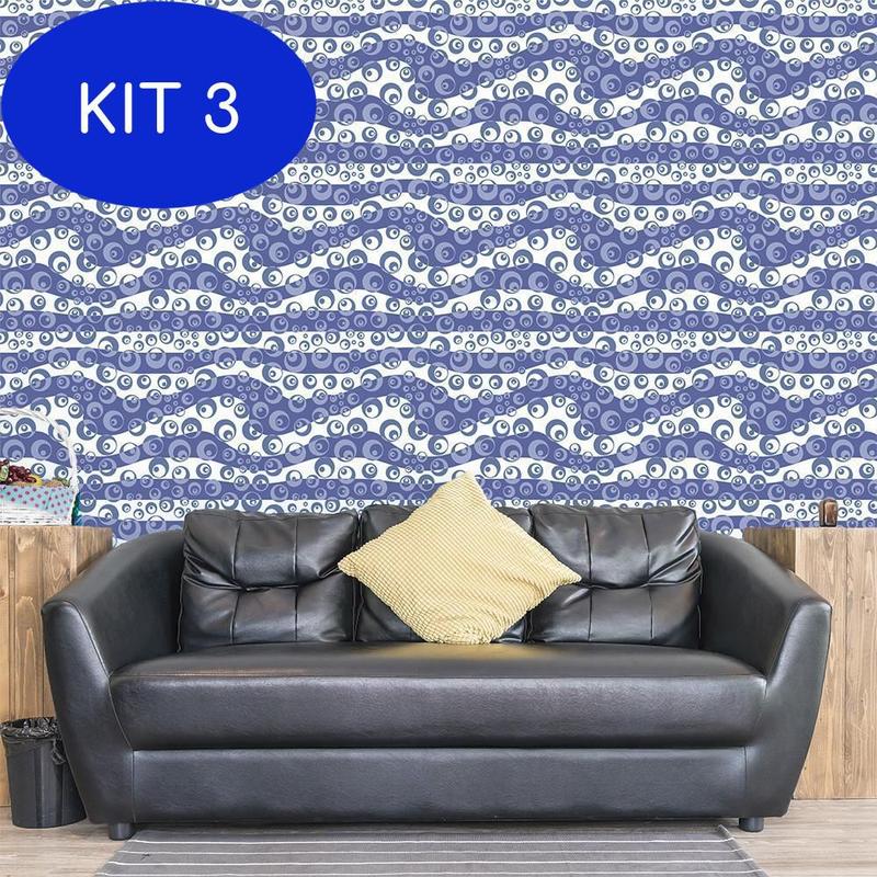 Kit 3 Adesivo Papel De Parede Abstrato Fullhd Mod Ppa-22 - Decorando e grudando - Papel de ...