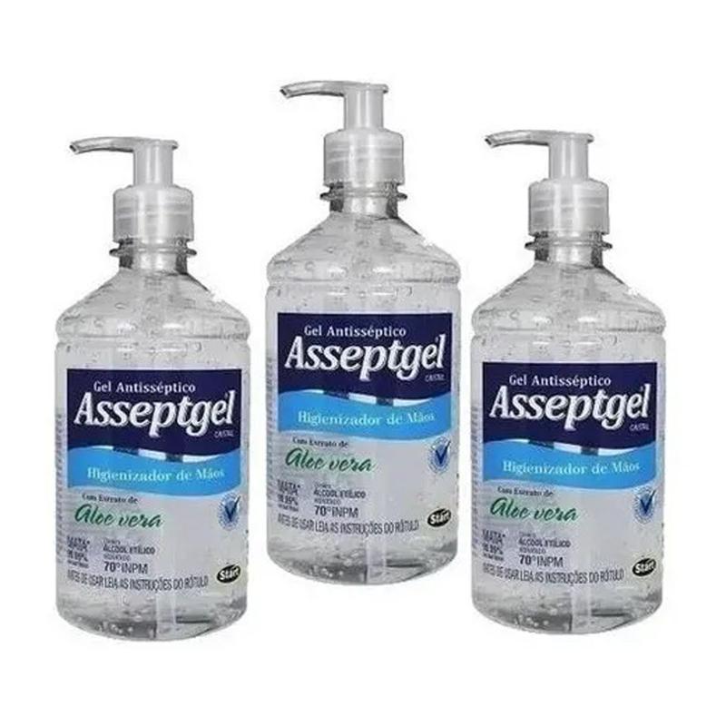 Kit 3 Alcool Em Gel 70% Assept Gel Star 420g - AsseptGel - Álcool em ...