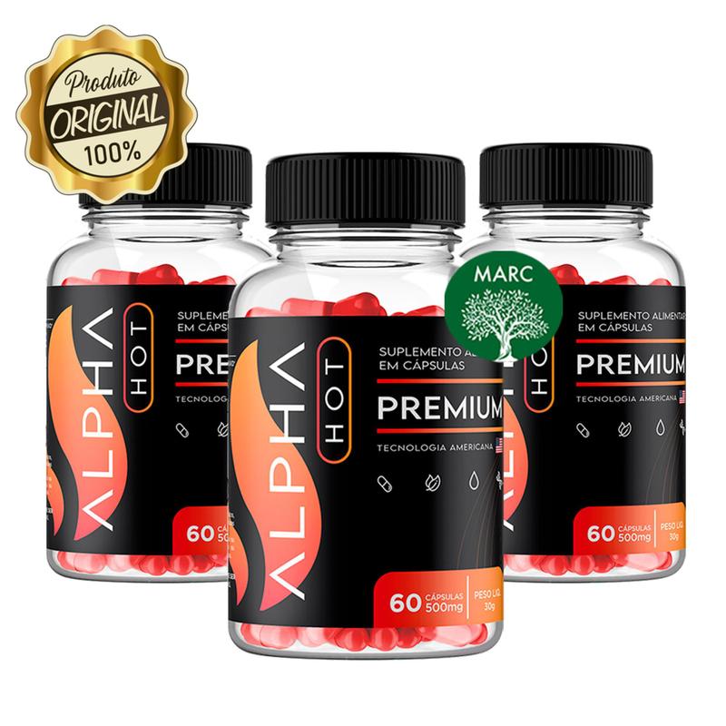 Kit 3 Alpha Hot Premium Original em Capsulas - Fórmula Importada ...