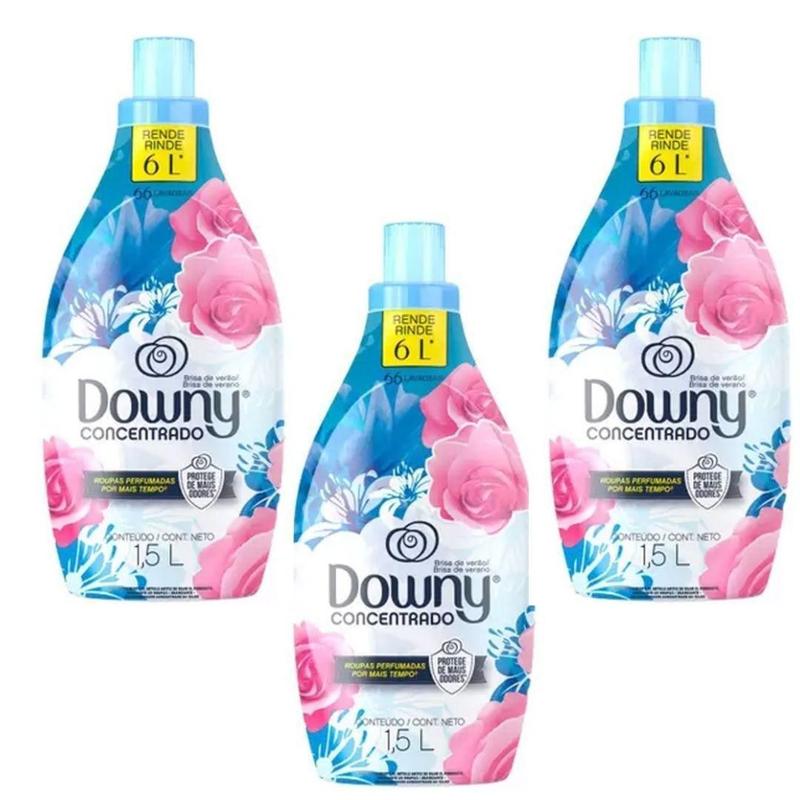 Kit 3 Amaciante Downy Concentrado 1,5 Litros Brisa De Verão - Amaciante - Magazine Luiza