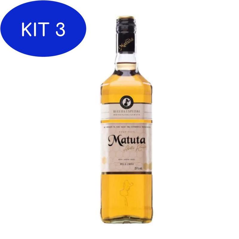 Kit 3 Aperitivo Matuta Mel E Limão 1 Litro - Aperitivos Alcoólicos ...