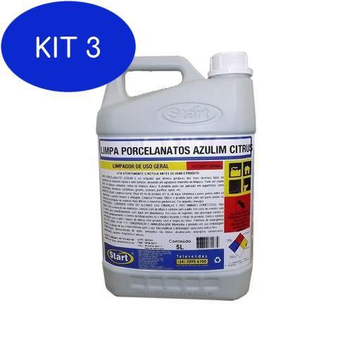 Kit 3 Azulim Limpa Porcelanatos Granitos E Mármores 5L - Start - Limpa ...