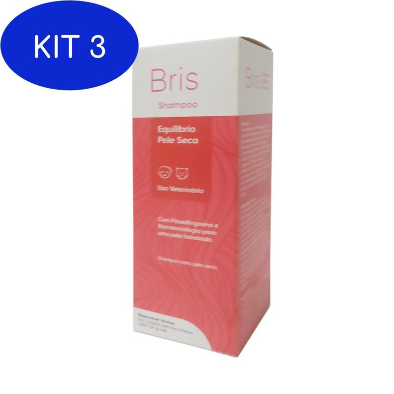 Kit 3 Bris Shampoo Equilíbrio Pele Seca 200Ml - Ouro Fino - Shampoo e Condicionador para Gato ...