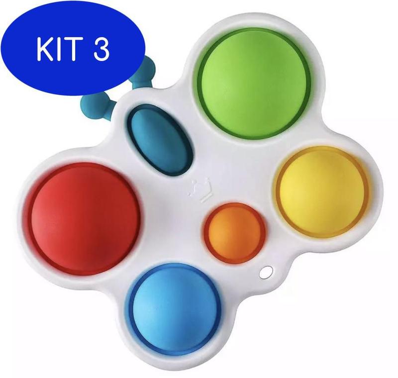 Kit 3 Buterfly Simple Dimple Fidget Toy Pop Bubble Sensorial - Mega ...