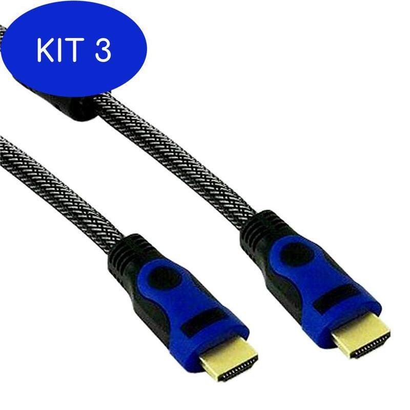 Kit 3 Cabo Hdmi De Alta Tecnologia 15m 1080p Tv Digital - Tingsoo ...
