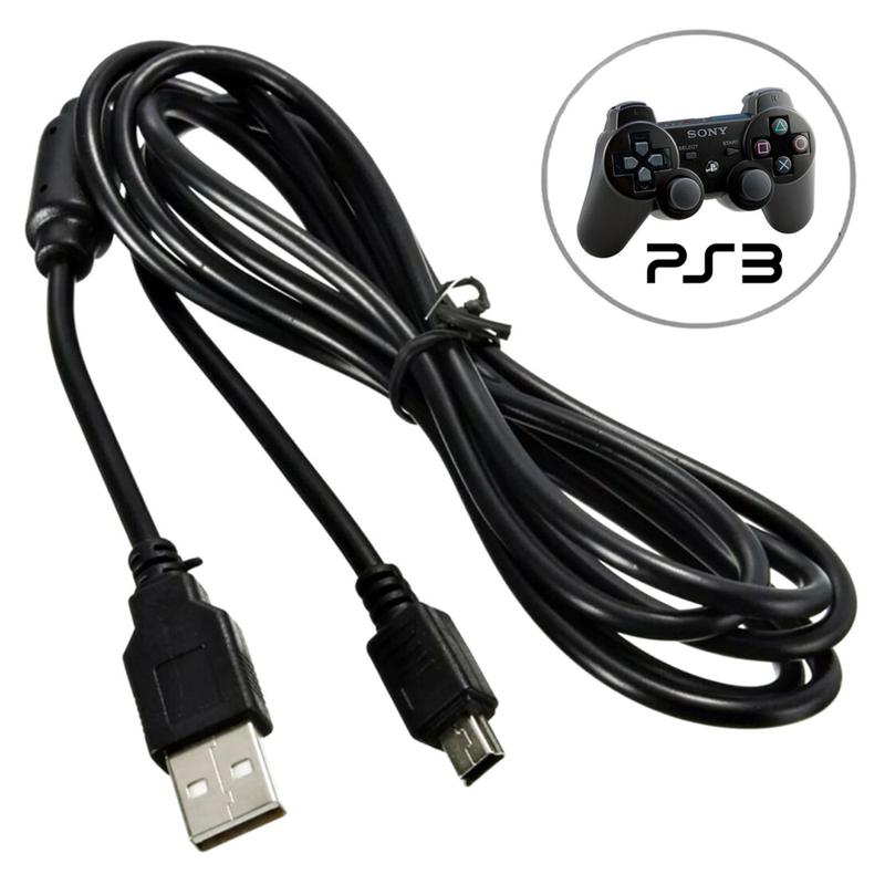 Kit 3 Cabo Mini Usb V3 Para Controle Ps3 Gps Celular 5p 1.8m ...