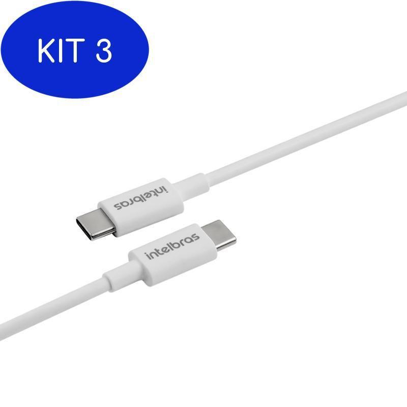 Kit 3 Cabo Universal Usb Type C-C 1,2 Metros Branco Intelbras - Cabos e ...