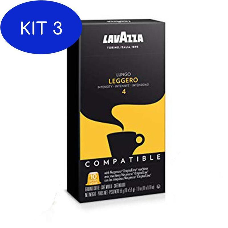 Kit 3 Café Expresso Lavazza Leggero Caixa 10 Cápsulas - Cápsula de Café ...