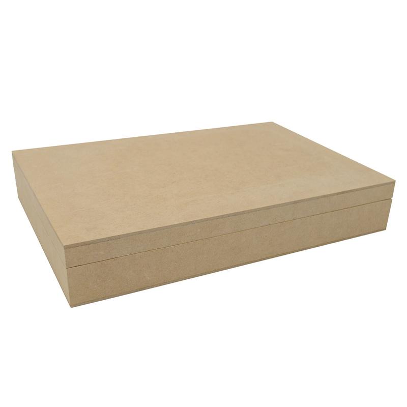 Kit 3 Caixa Retangular Dobradiça e Divisorias 30x20x5 Mdf 6mm Madeira ...
