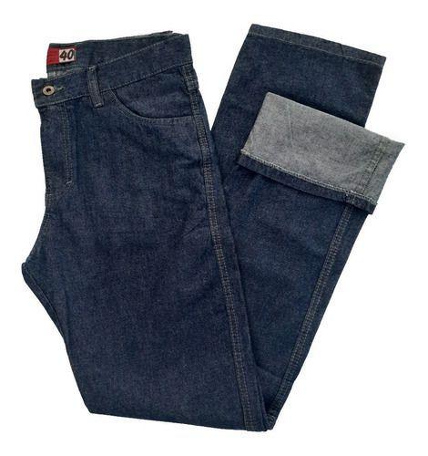 Kit 3 Calças Jeans Escura Tradicional Reta Masculina Plus Size Para ...