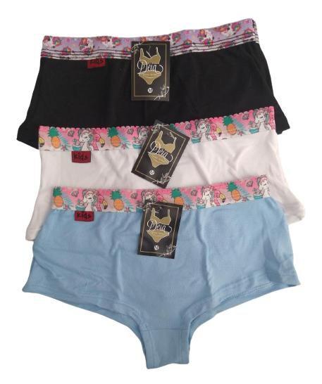 Kit 3 calcinhas box infantil em suede - MDJ - Calcinha Infantil ...