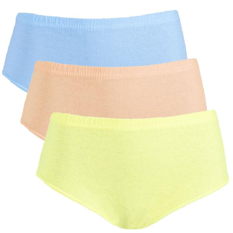 Kit 3 Calçola Calcinha Lisa Senhora Adulto Algodão Elástico - Zafina ...
