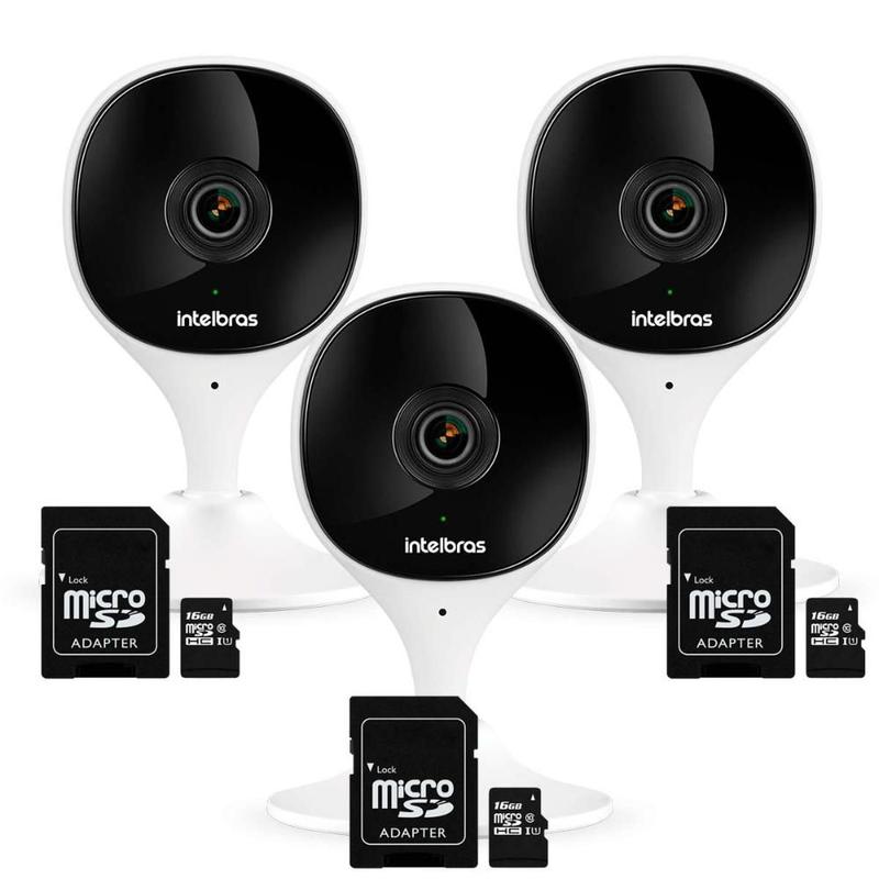 Kit 3 Câmeras Wi-Fi Aúdio Inteligência Artificial iMx Intelbras Visão ...