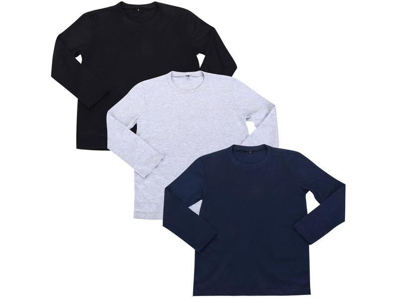 Kit 3 Camisetas Infantil Hering All Free Básica - Masculina Manga Longa ...