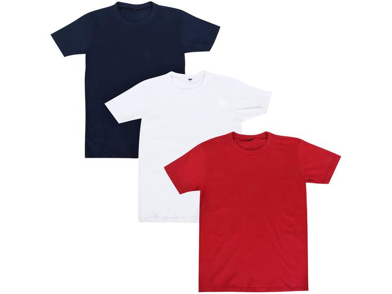 Kit 3 Camisetas Infantil Hering All Free Básica - Masculina - Masculina ...