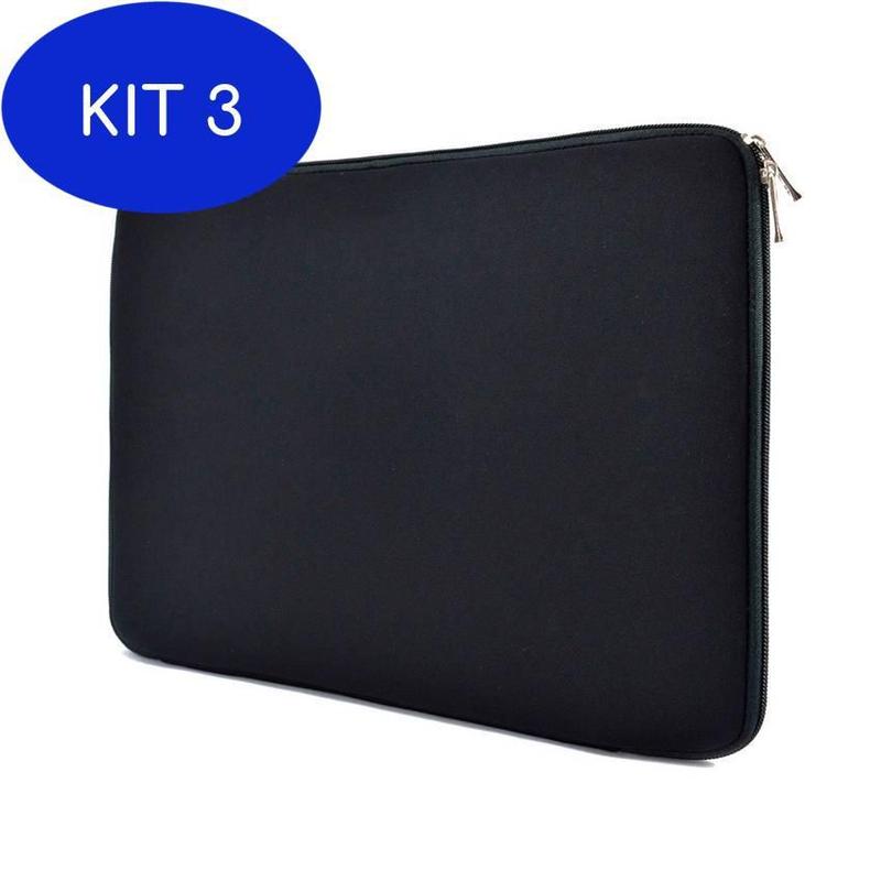 Kit 3 Capa Case para Notebook Basic 15.6 pol - Preto - Reliza - Capas e ...