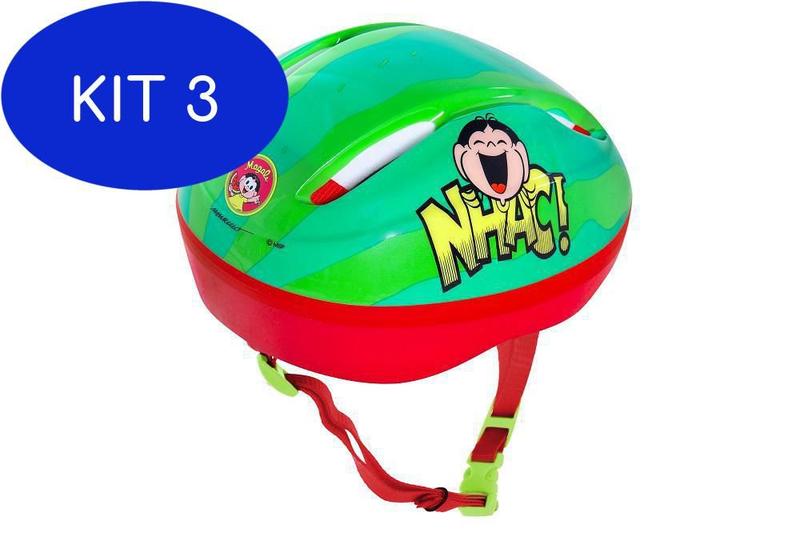 Kit 3 Capacete Infantil Turma Da Mônica - Magali - Bel Sports ...