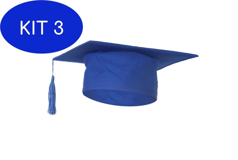 Kit 3 Capelo Formatura Adulto Azul Royal - Locabeca - Roupas para ...