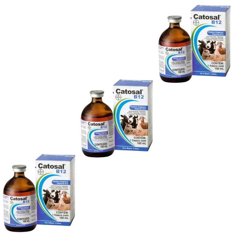Kit 3 Catosal B12 100mL Cães Gatos Bovinos Elanco - Farmácia Pet ...