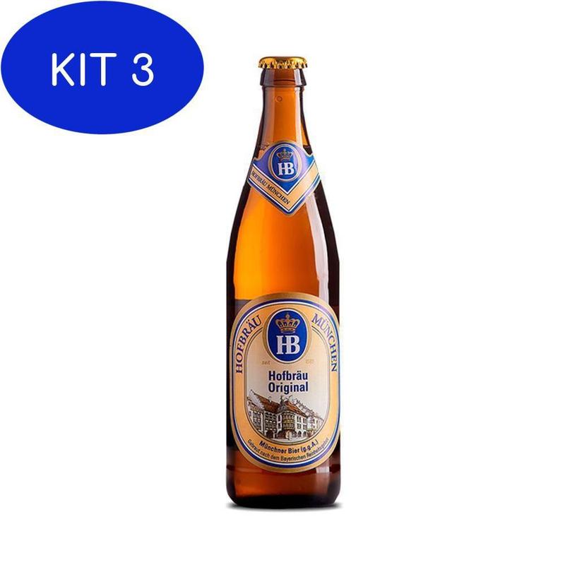 Kit 3 Cerveja Hb Original 500Ml - Hofbrau Original - Cerveja - Magazine ...