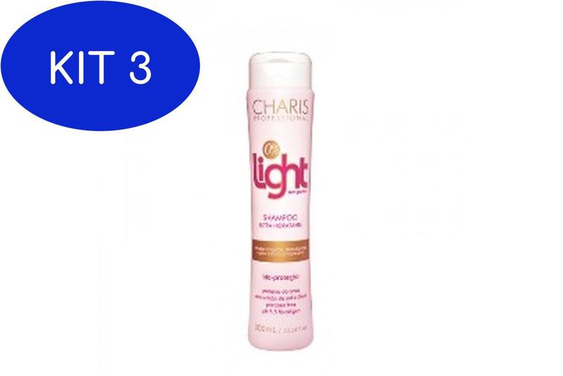 Kit 3 Charis Shampoo Ultra Hidratante Light 300Ml - Shampoo - Magazine ...
