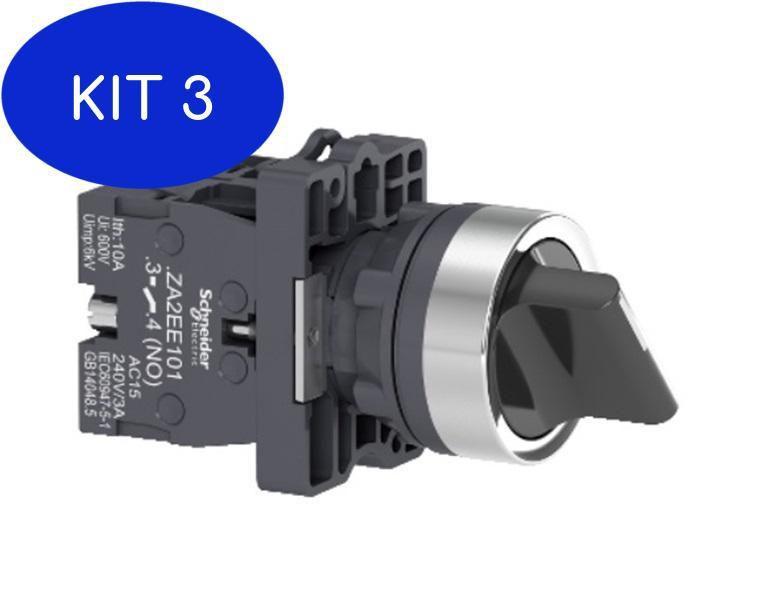 Kit 3 Chave Seletora 22Mm Plástica 3 Posições Fixas 2Na - Schneider ...