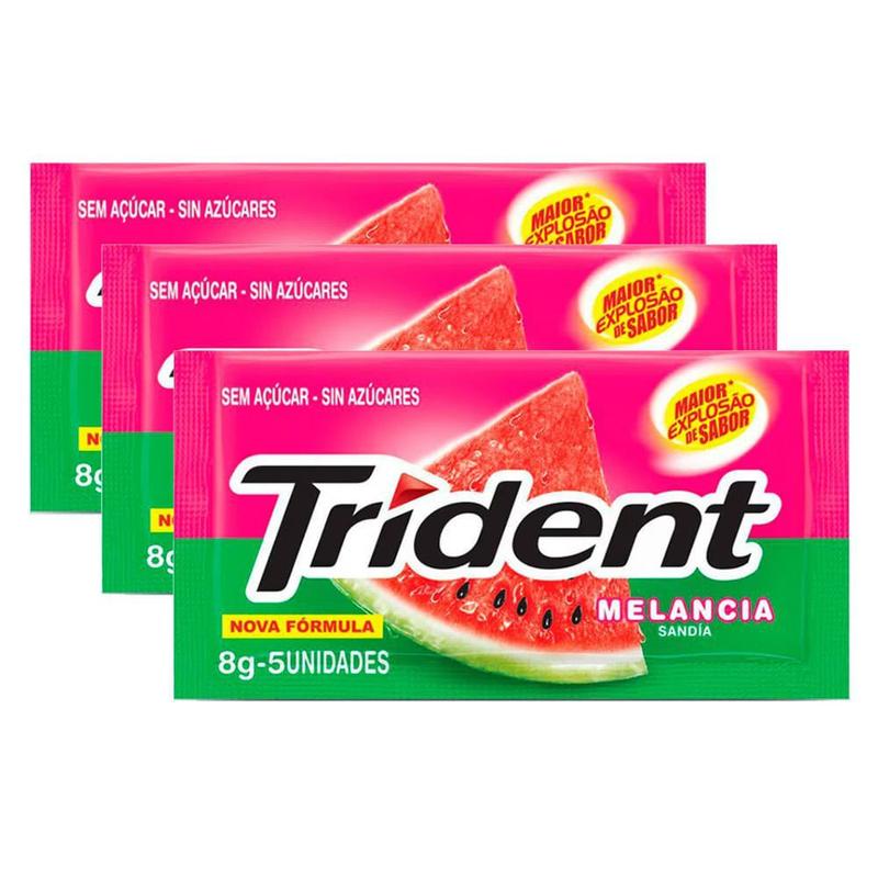 Kit 3 Chiclete Trident Melancia 8g - Chicletes e Gomas - Magazine Luiza
