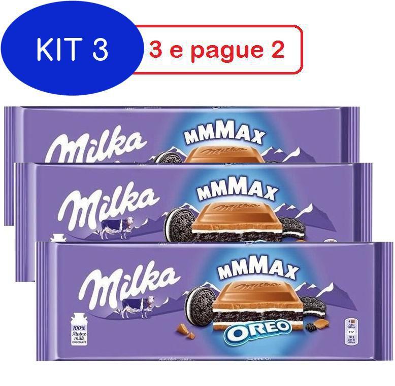 Kit 3 Chocolate Milka Oreo 300G - Chocolate / Barra de Chocolate ...