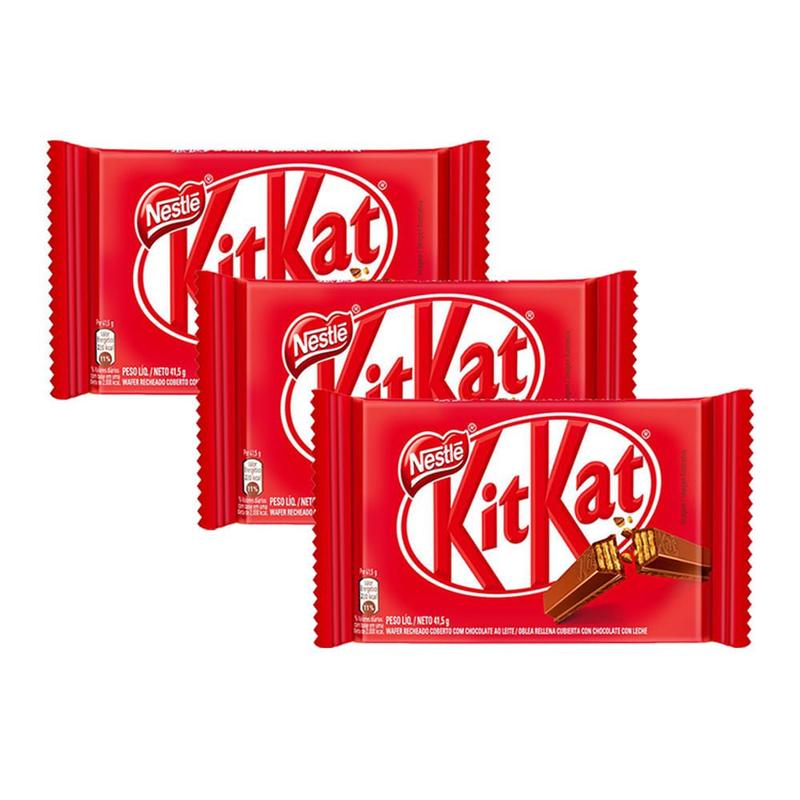 Kit 3 Chocolate Nestlé Kit Kat 41,5g - Kit Kat - Magazine Luiza