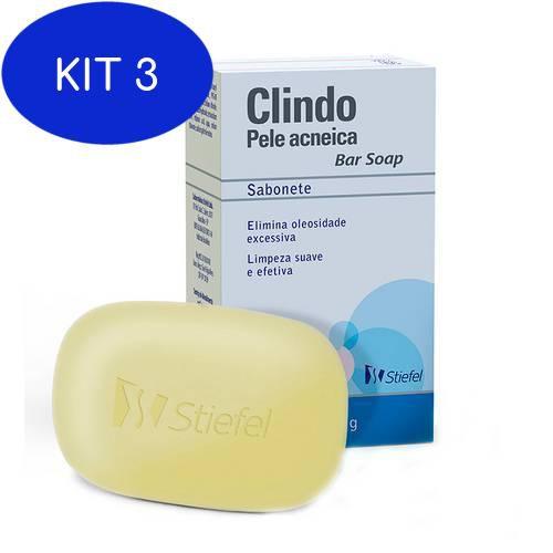 Kit 3 Clindo Pele Acneica Bar Soap Com 100 Gramas - Sabonete - Magazine ...