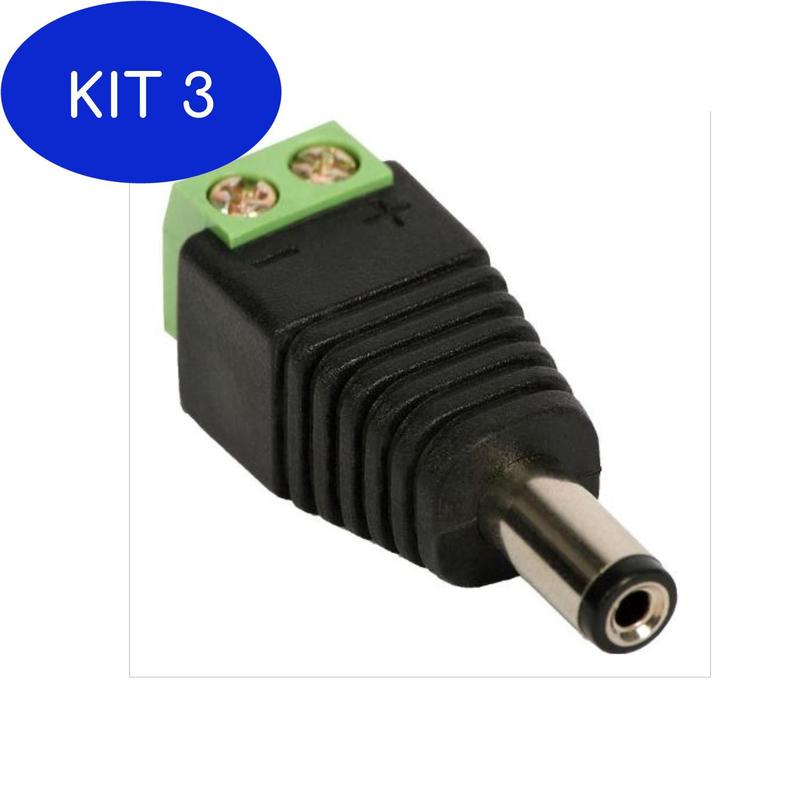 Kit 3 Conector Plug p4 Macho Com Borne - HCL - Conectores Elétricos ...
