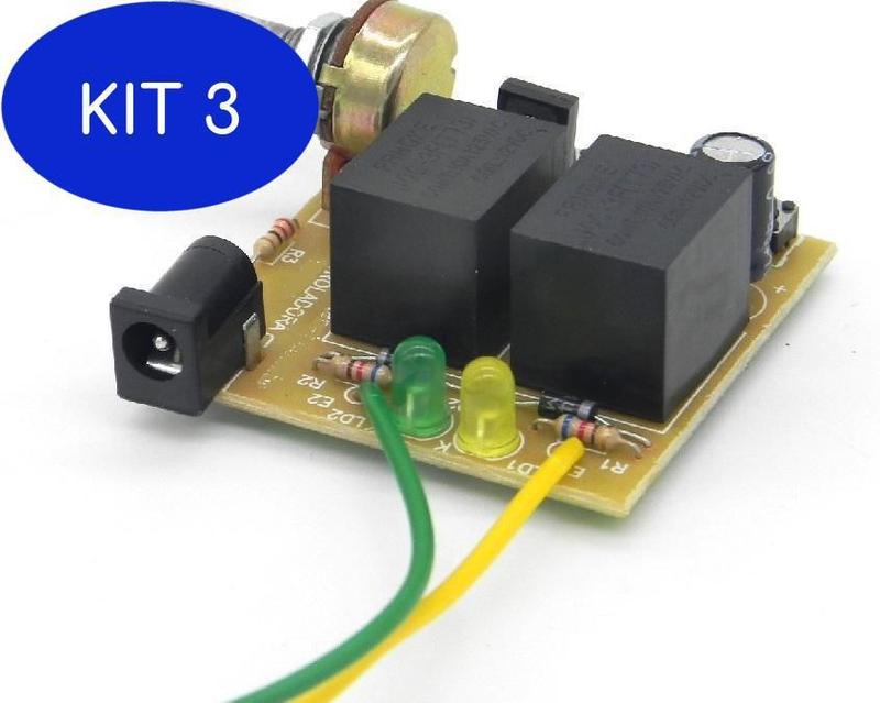 Kit 3 Controlador Motor Inverte Sentido Controla Velocidade 12V ...