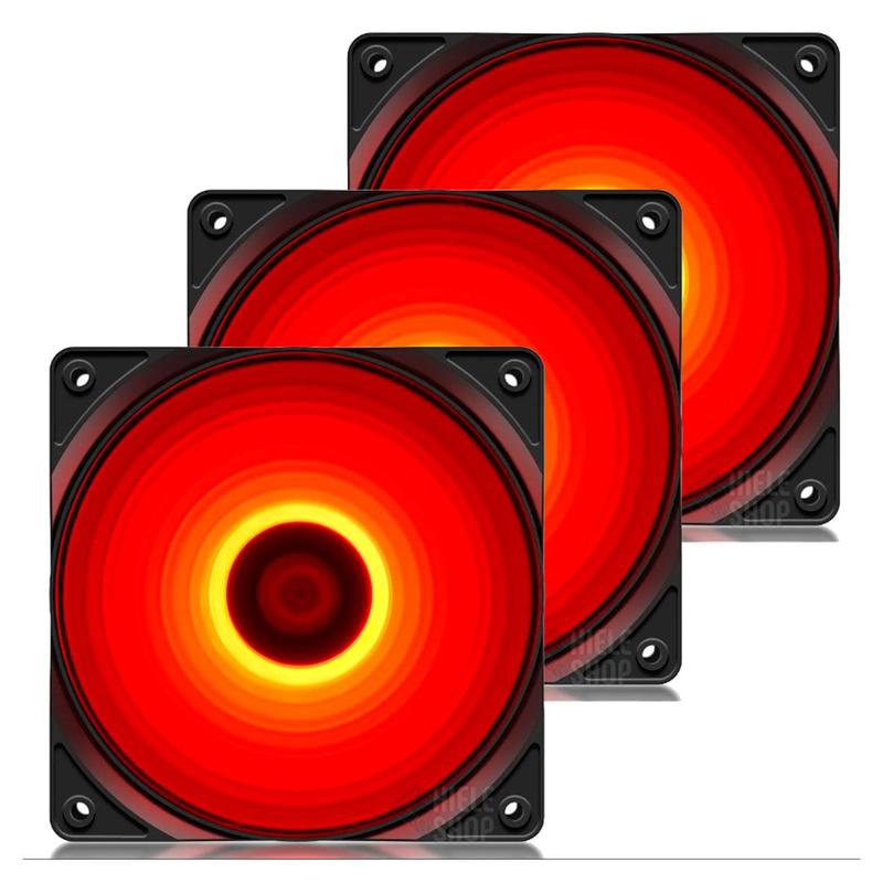 Kit 3 Cooler fan 120mm Led Red Deepcool Pc Gamer Fan Gabinete Gaming ...