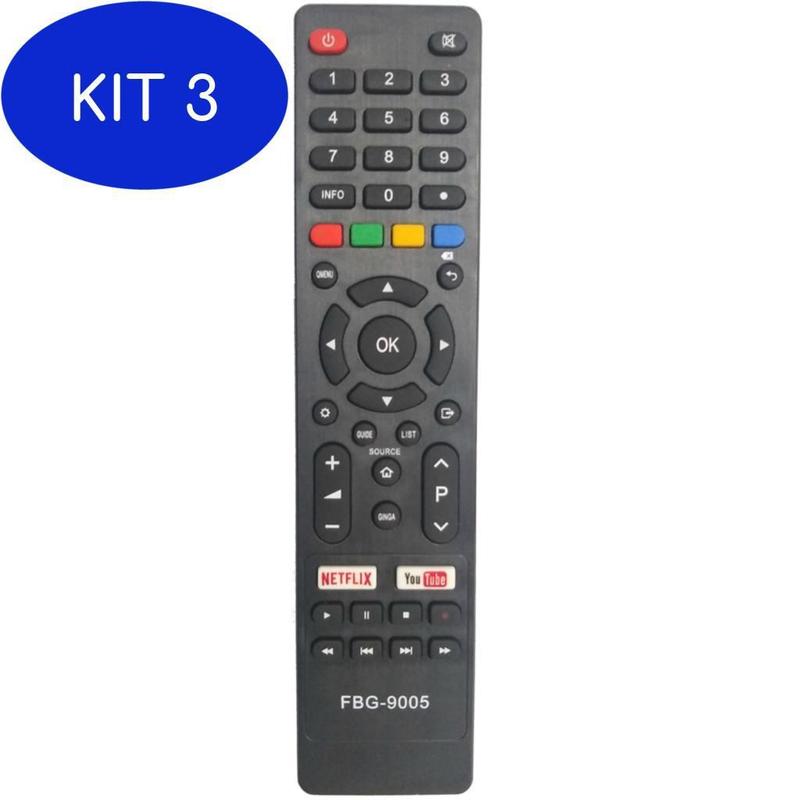 Kit 3 Cr 3200 Controle Remoto Smart Tv Philco Netflix Prime Vídeo - Controle Remoto para Tv ...