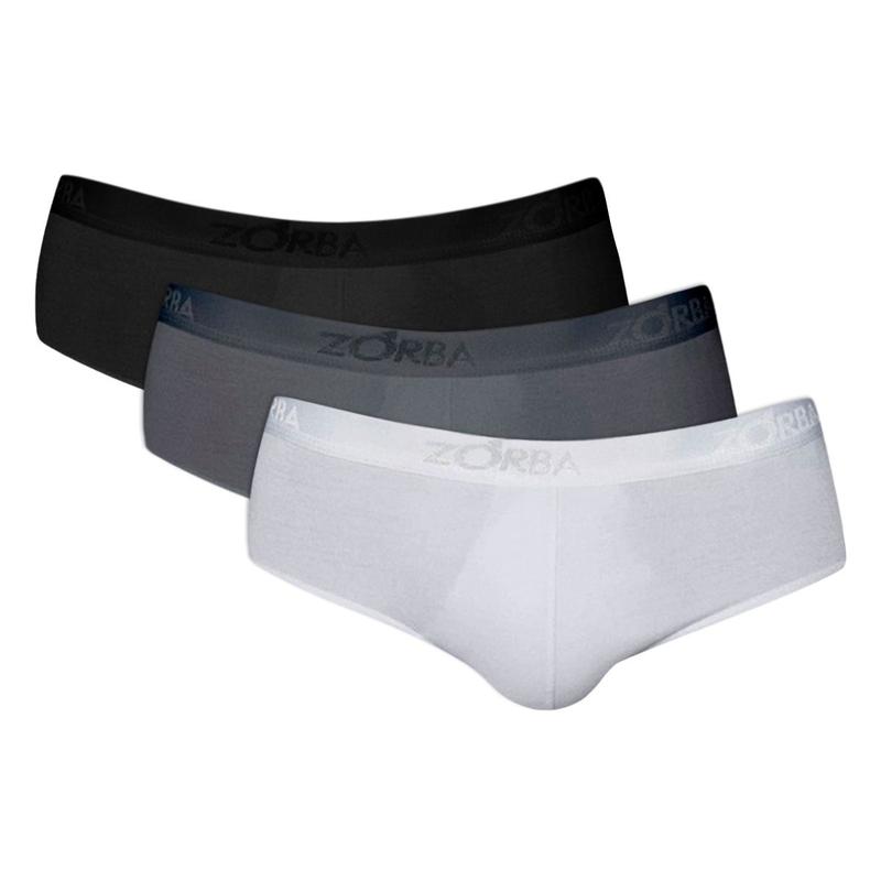 Kit 3 Cuecas Slip Tradicional Modal Bojo Forrado Zorba - Cueca ...