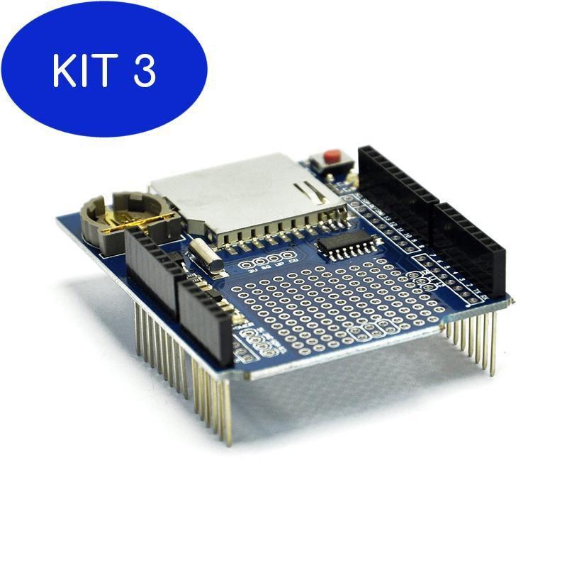 Kit 3 Data Logging Arduino Shield Logger Com Rtc Ds1307 - Mj - EPI - Magazine Luiza